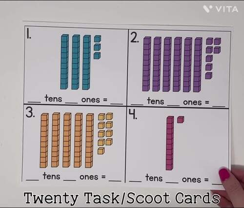 Identify Numbers Using Tens and Ones Place Value Scoot Game Task Write ...