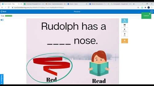 Multiple Meaning Words Winter Boom Cards by Hands on Learning LLC