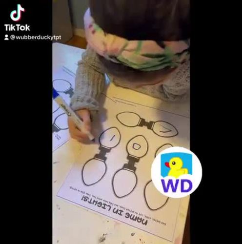 Name In Lights! - Christmas Paper Craft by Wubber Ducky | TpT