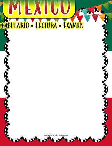 Mexico Spanish Unit | Cinco de Mayo, PowerPoint, Reading, Vocabulary & Test