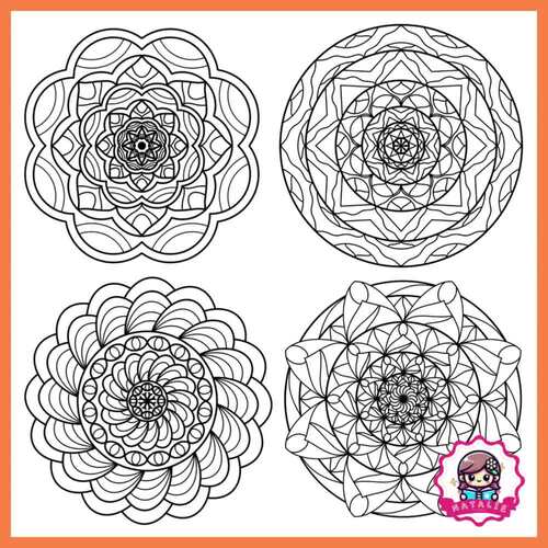 Mandala Line Art Creative Classrooms | Commercial Use | Clipart SET#7
