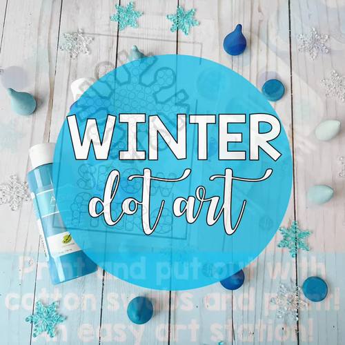 Winter Q-tip Painting Craft by A Teacher and her Cat | TPT