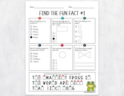 3rd Grade Math Spiral Review | Geometry by Early Learning Buzz | TPT
