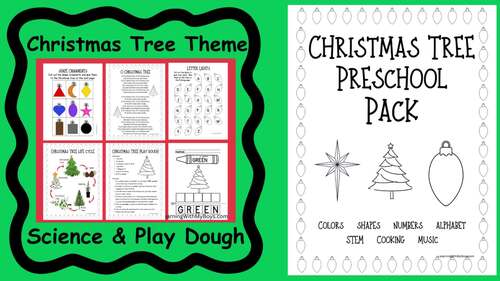 Christmas Tree Light Preschool /Toddler Math & Literacy Activity Pack ...