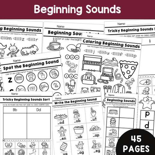 Beginning & Ending Sounds Phonics Practice Phonemic Awareness ...