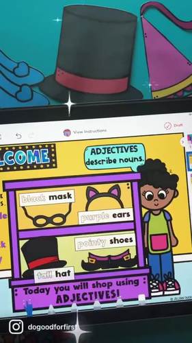 Adjective Costume Shop - Digital & Printable - October Halloween Theme