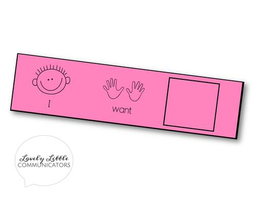 Black and White Sentence Strips: Carrier Phrases with Pictures to ...