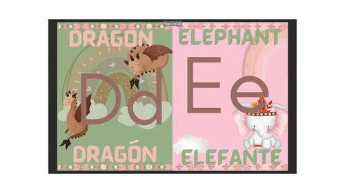 Modern Boho Bilingual Alphabet Posters for ESL/EL/Multilingual/Spanish ...