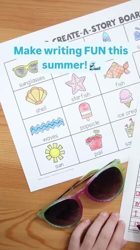 Summer Break Writing Prompt Paper Activities Worksheets Flower Craft ...