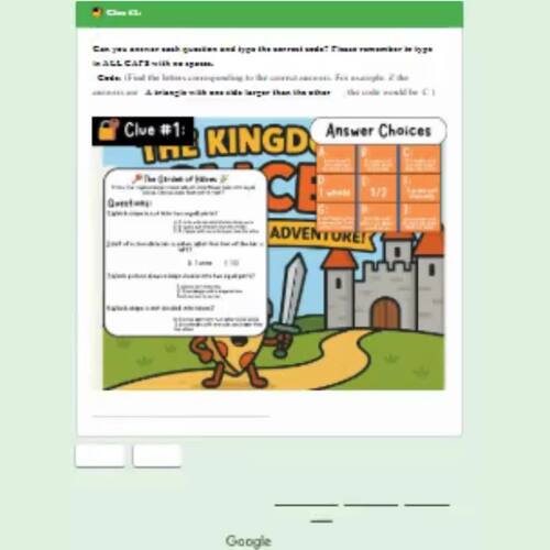 Partition Shapes & Fractions Escape Room | 2nd Grade Math Game Digital ...