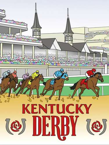 kentucky derby coloring book