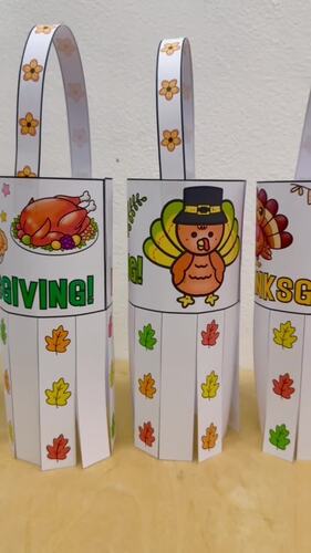Thanksgiving Windsock Craft – Cut, Color & Hang Activity by HAPPYLEARN