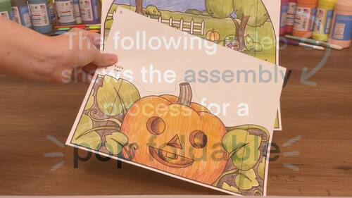 Halloween 3D Paper Craft Activity | Low No Prep | 2nd 3rd 4th 5th Grade