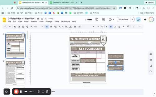 Paleolithic VS Neolithic | Guided Notes Interactive - Print and Digital