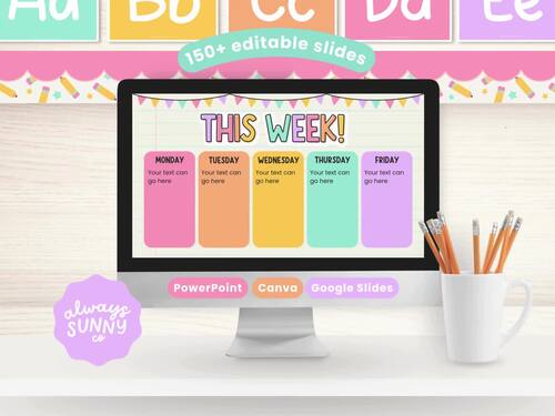 Smart Pastels Classroom Slides | Editable Daily Templates Canva, Google ...