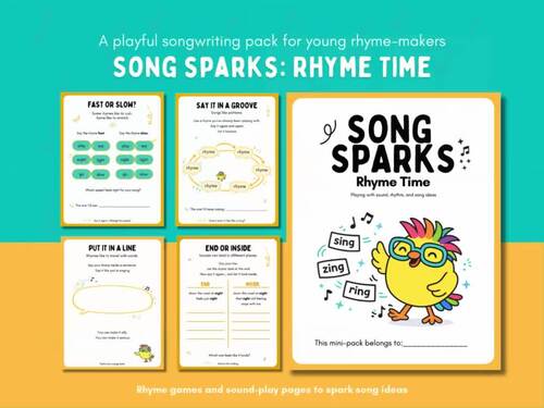Song Sparks: Rhyme Time | Songwriting & Rhyme Activities (Grades 2–5)