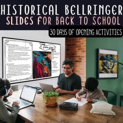 Bell Ringer World History Presentation for Back to School - 30 topics