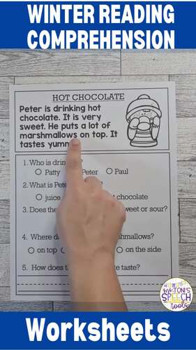 Winter Themed Reading Comprehension Passages and Questions | TPT