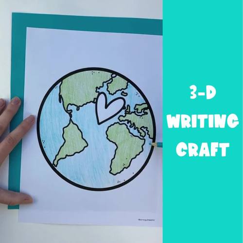 Earth Day | 3D Craft | Writing Activity by Learning with Kiki | TPT