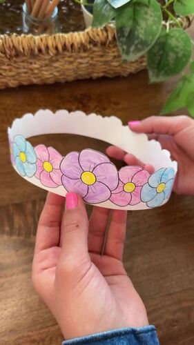 Flower Paper Crown Printable | DIY Floral Crown for Kids & Adults ...
