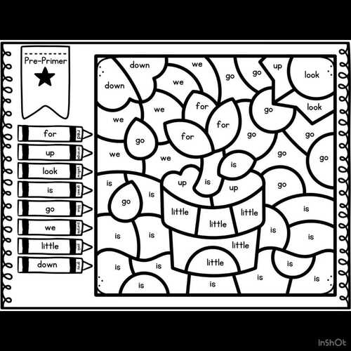 Kindergarten Sight Words Coloring Activities — Dolch Words | TPT