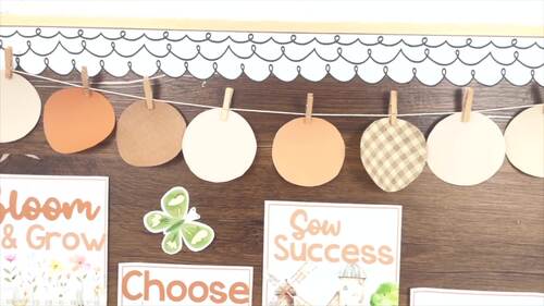 Calm Farm Classroom Decor Bundle, Newsletters, Slide Templates, Editable