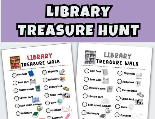 Middle School Indoor Library Scavenger Hunt Printable Activity Plan ...