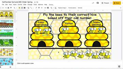 Digital Call Number Sort for Spring by Sunny Days in the Valley | TPT