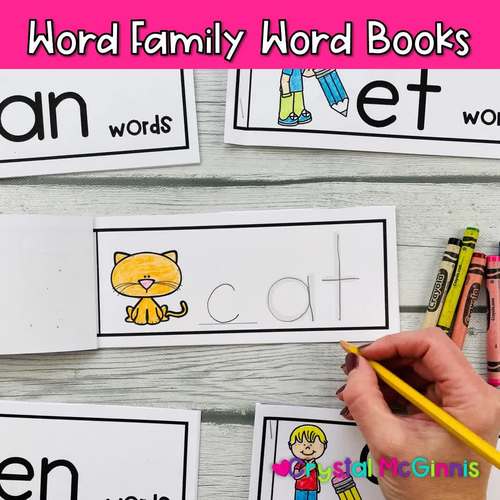 Word Family Word Books | Kindergarten Word Family Activity | 20 Word ...