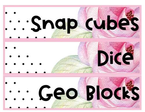 Modern Farmhouse Watercolor 10-Drawer Rolling Cart Labels⎮Editable