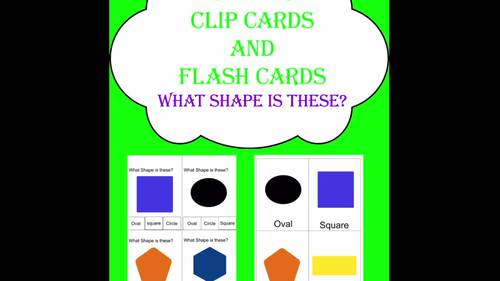 Shapes clip Cards DTT activity, math center, Morning work, Shapes Flash ...