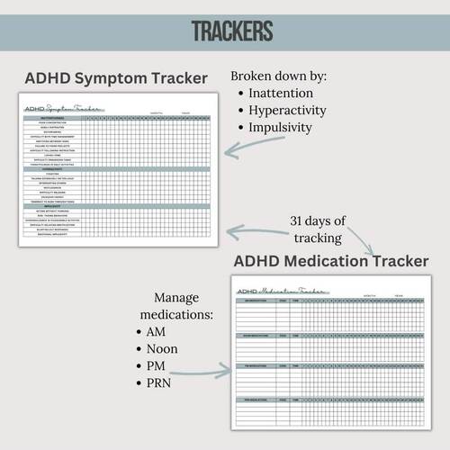 ADHD Planner and Trackers, Daily Planner for Neurodivergent | TPT
