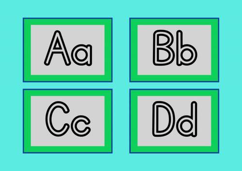 Alphabet Flashcards in Colorful by professional designer | TPT