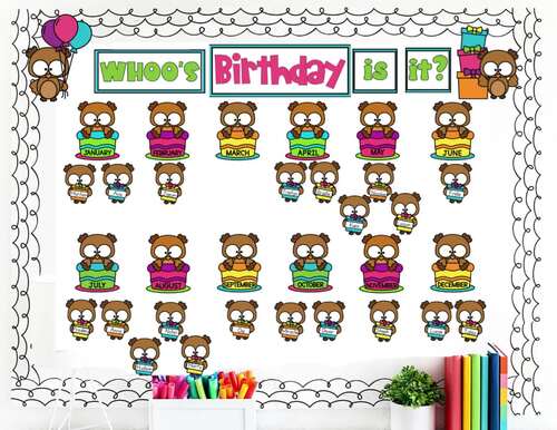 Birthday Bulletin Board Classroom Décor Birthday Display by I Love 1st ...