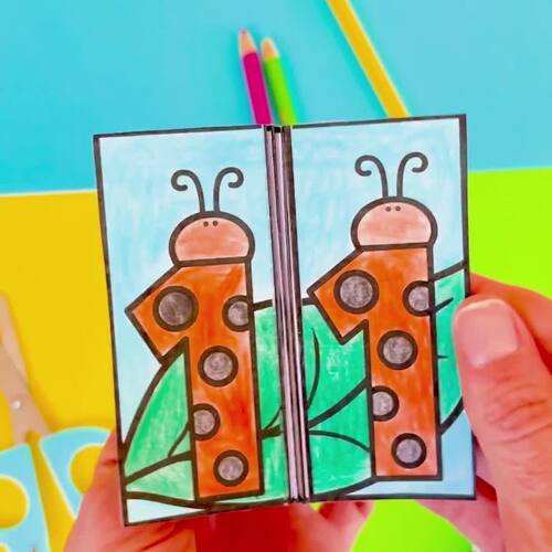 Ladybug spring multiplication math fact practice activity times tables ...