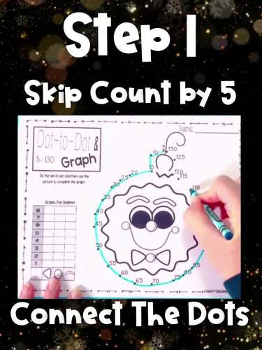 Skip Count by 5 - Dot-to-Dot & Graph Christmas by Making The Basics Fun