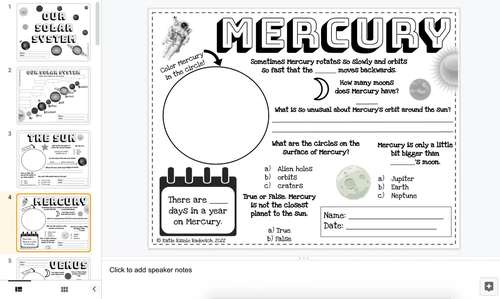 Our Solar System Handouts - Planets, Sun, Moon, Pluto by TheOneRadTeacher