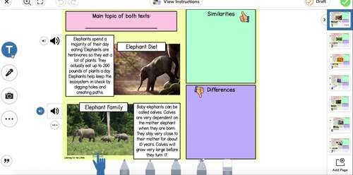RI.1.9 1st Grade Similarities and Differences Two Texts Printable ...