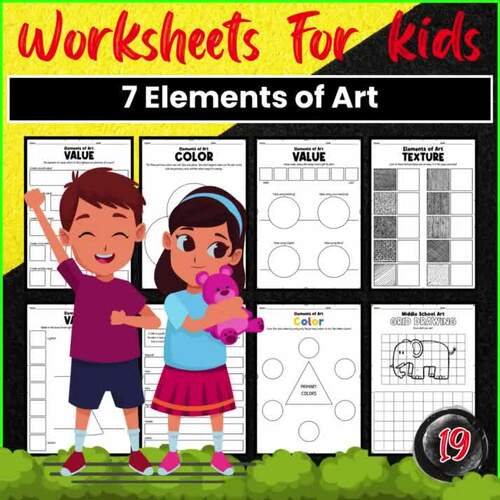 7 Element's of Art Worksheets activities by Lib Anatomy school | TPT