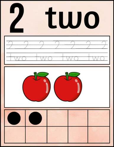 Tens Frame Number Cards Printable 0-10 Apples Subnumbers Counting Flash ...