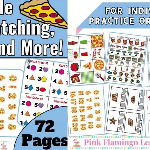 Pizza Activities Bundle including shapes, matching, sequencing, numbers ...