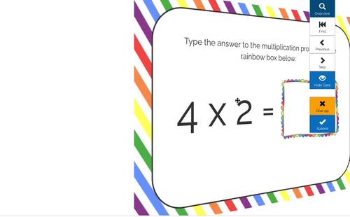 Multiplication Facts (x4) Fours Practice DIFFERENTIATED BOOM CARDS BUNDLE