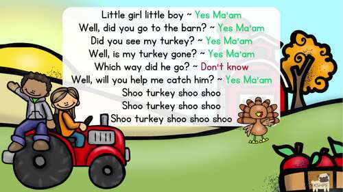 Music: Shoo Turkey, Thanksgiving Song, Vocal Music Education | TPT