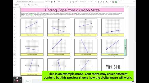 Finding Slope from a Table Maze | Print & Digital | TPT