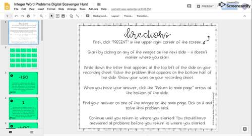 Finding Slope Graphs, Tables, Equations, Points DIGITAL Scavenger Hunt ...