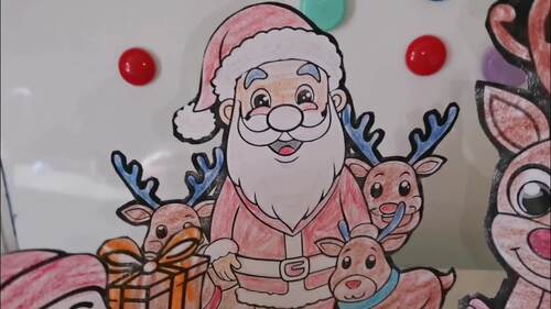 Christmas in USA - Paper Craft Santa & Reindeer Holidays Around the World