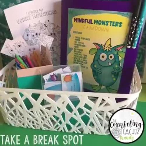 Take a Break Spot or Calm Down Corner Monster Theme | TPT