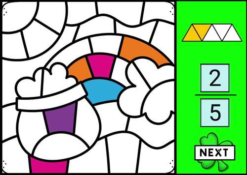 St Patricks Day Naming Fractions Math Boom Cards by Bright Minds Engaged