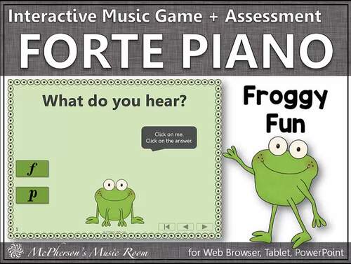 Music Dynamics Forte Piano Interactive Music Opposites Game + Assessment