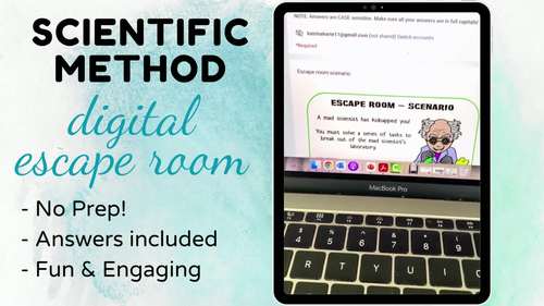 Scientific Method Digital Escape Room Science Middle School | TPT